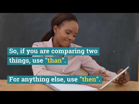 Should I use "then" or "than"?