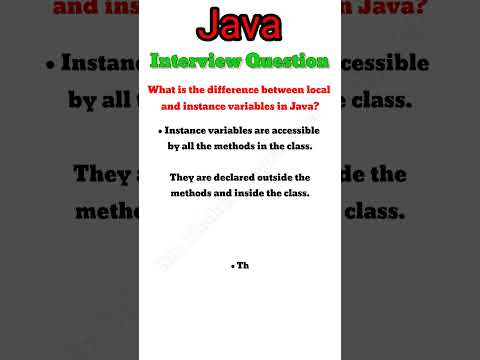 What is the difference between local and instance variables in Java?