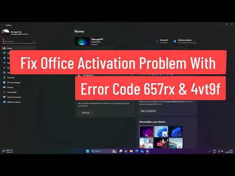 Fix Office Activation Problem With Error Code 657rx & 4vt9f