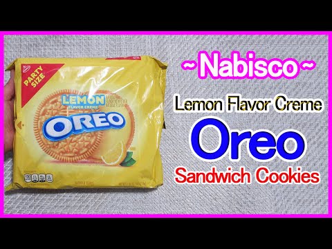 Nabisco Mondelez Global Lemon Flavor Crème Oreo Sandwich Cookies
