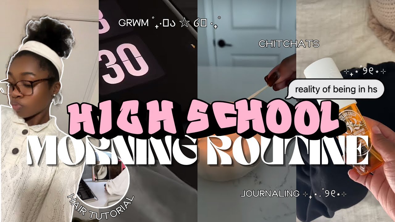 MY REALISTIC 5AM HIGH SCHOOL MORNING ROUTINE | outfit, grwm, hair tutorial, skincare FT. MAYSHOW
