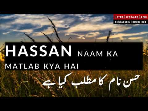 Hassan Naam ka Matlab kya hei