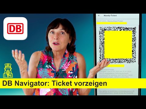 Ticket in der App DB Navigator dem Schaffner vorzeigen. Tickets in der App finden.