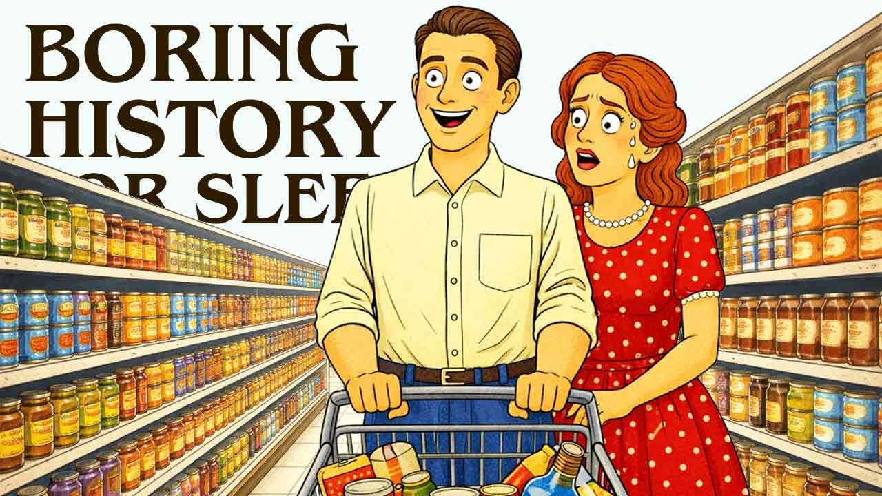 What Grocery Shopping Was REALLY Like in 1950s America | Boring History For Sleep