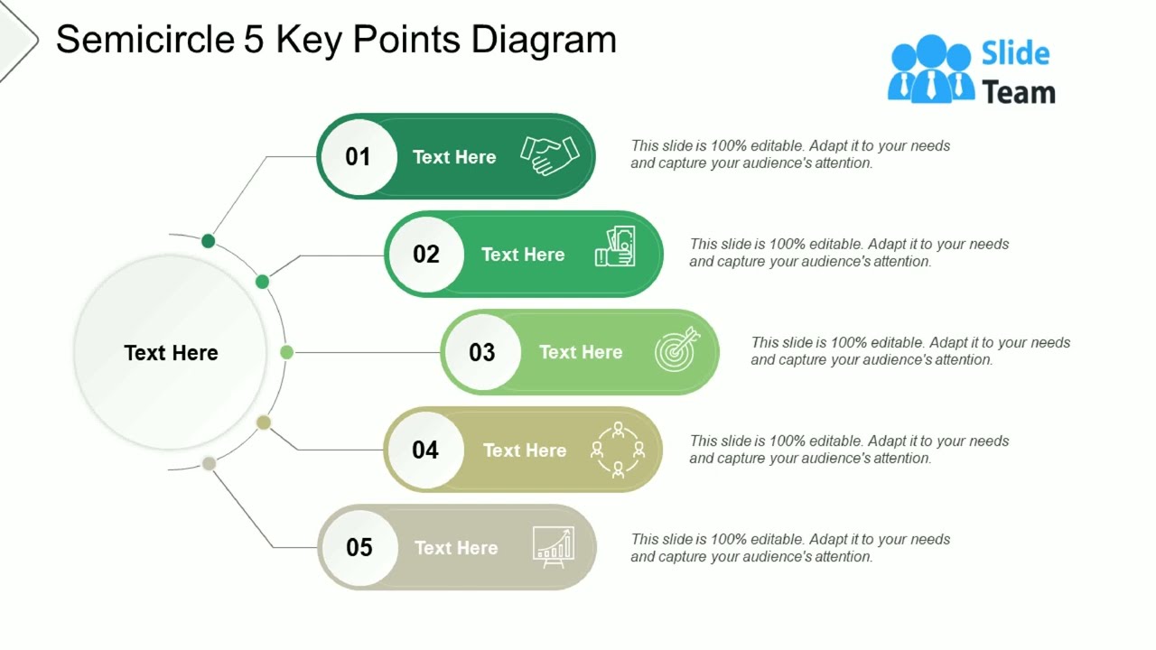 Semicircle 5 Key Points Diagram