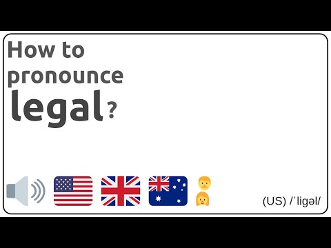 How to pronounce legal in english?