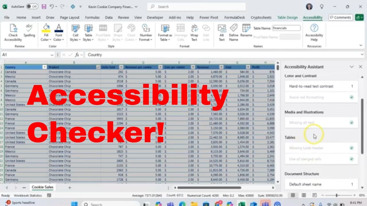 How to Use the Accessibility Checker in Excel | Make Your Workbooks Accessible! #msexcel #tutorial