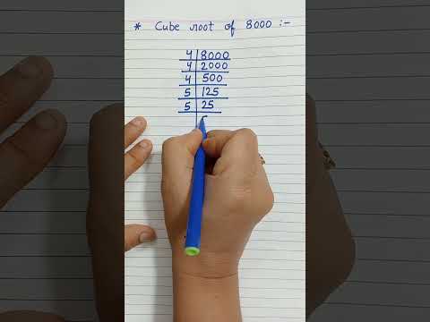 Cube root of 8000 in easy way # Nidhi academy # a short video