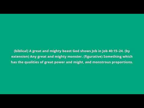 what is the meaning of behemoth