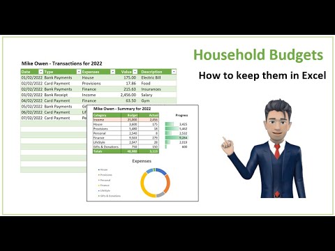How to keep Household Budgets using an Excel Spreadsheet - [create your own Template]