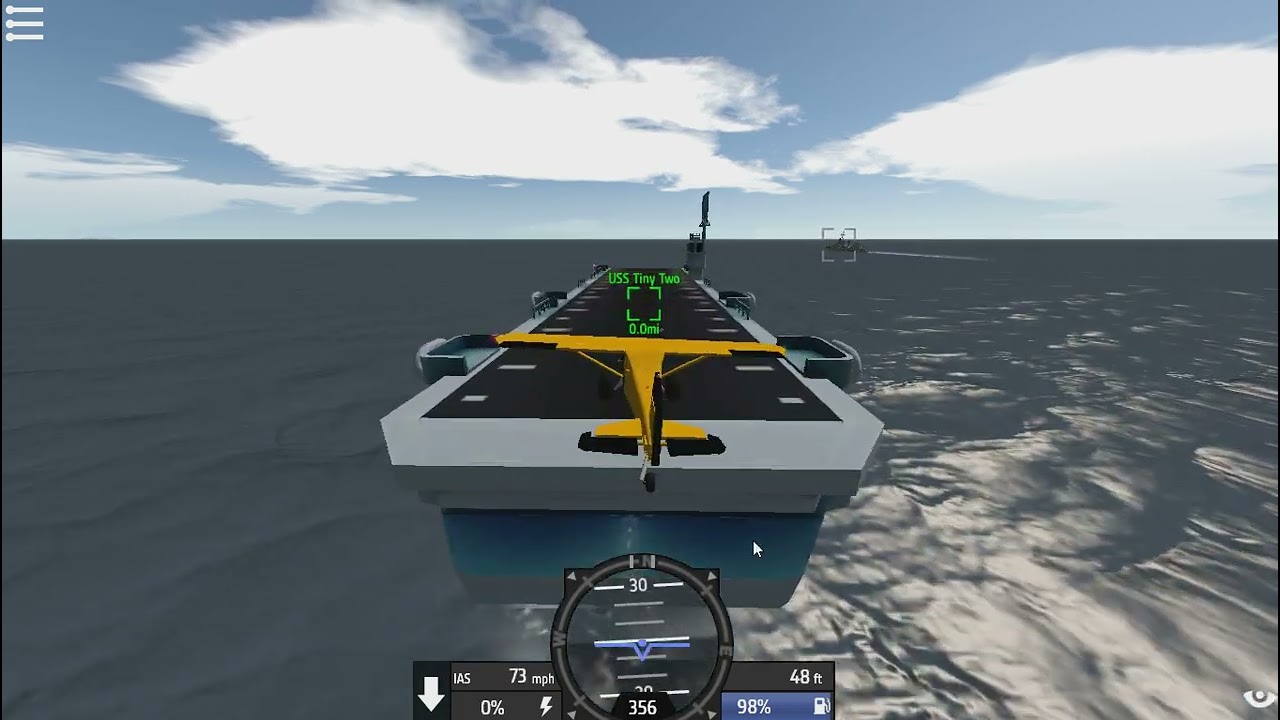 How to land on USS Tiny Two in SimplePlanes