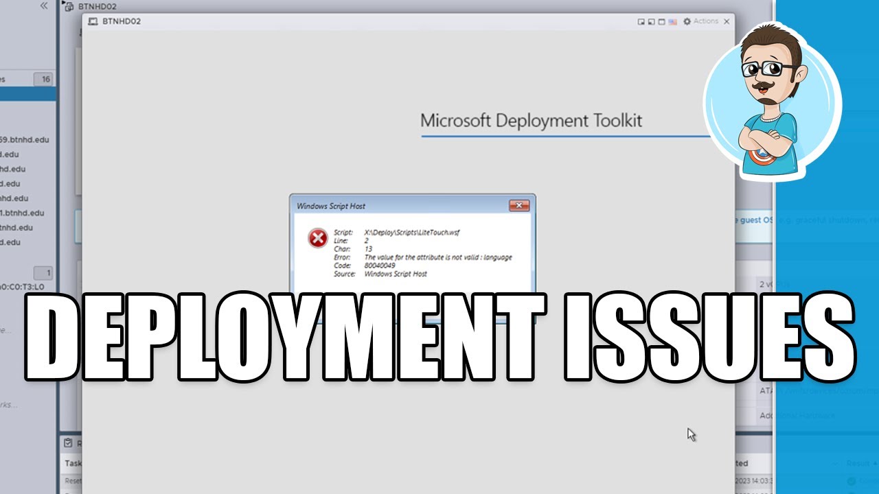 Fixing VBScript and BCDBootEx Errors in MDT!