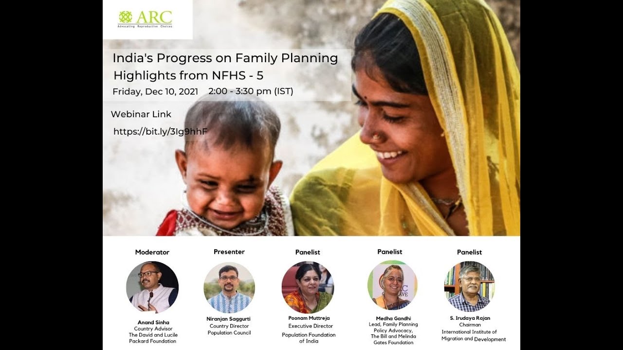 WEBINAR India's progress on Family Planning: Highlights from NFHS-5