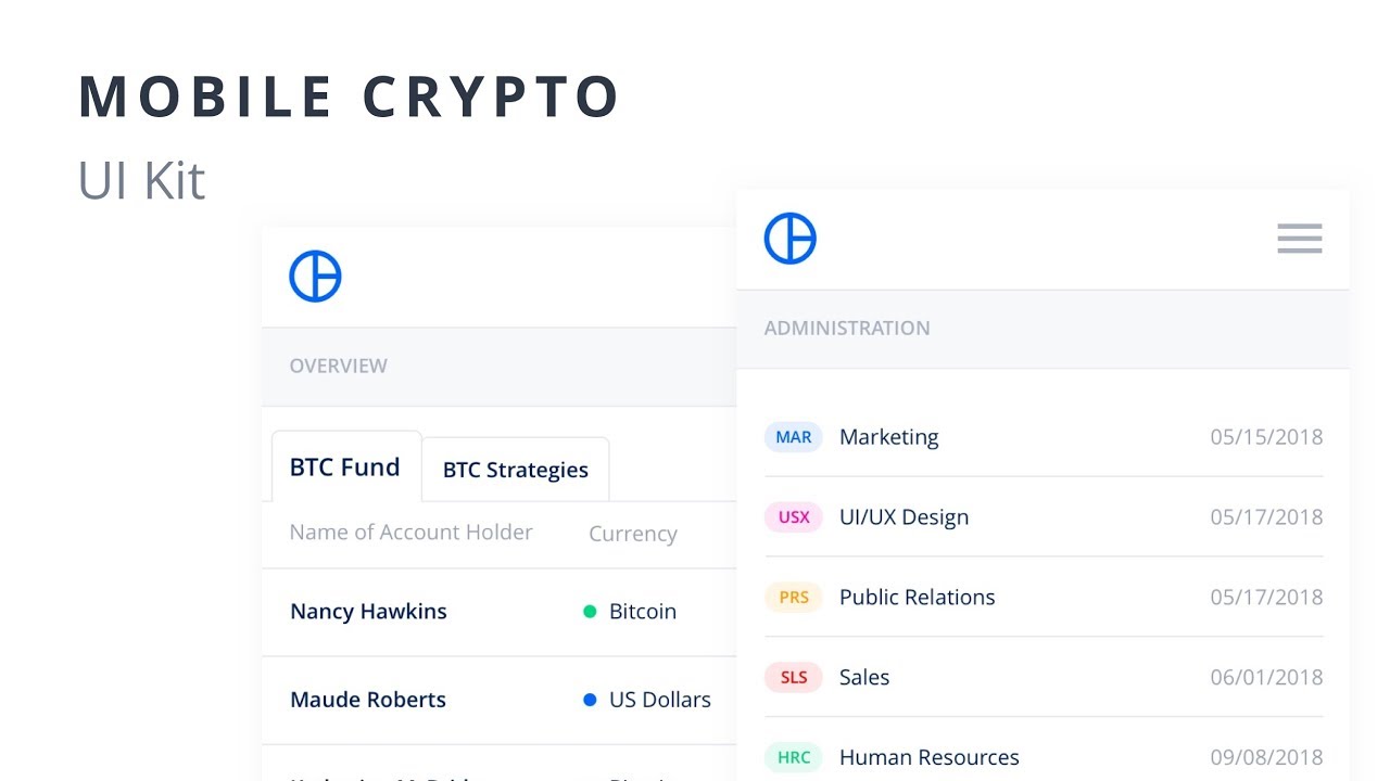 Mobile Crypto Dashboard UI Kit - Overview