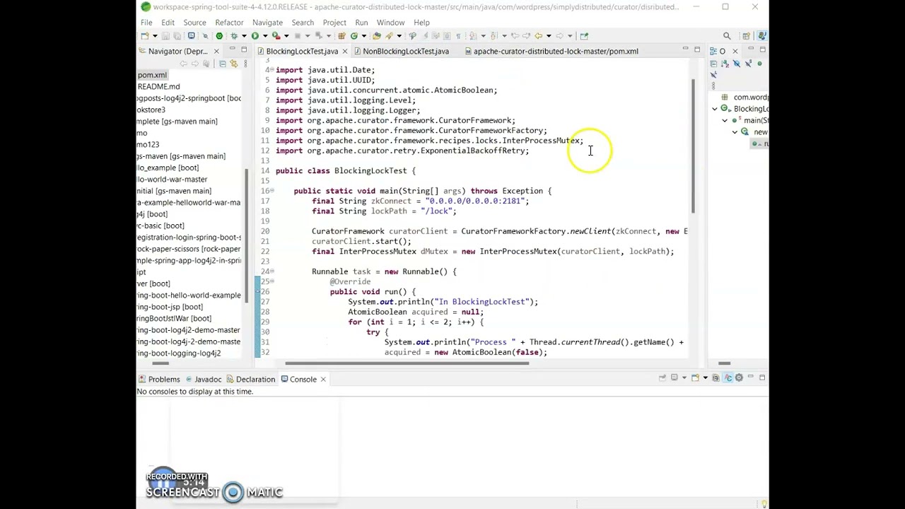 Distributed Locks using Curator and Java Hadoop 1