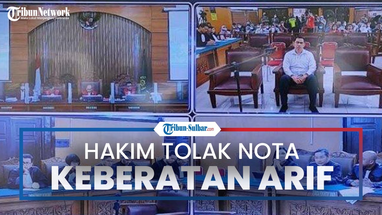 Hakim Tolak Nota Keberatan Arif Rahman Arifin: Mengadili Menolak ...