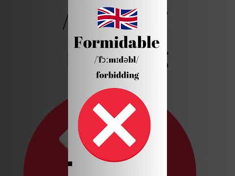 How to Pronounce Formidable in English British Accent #learnenglish #learnenglishtogether