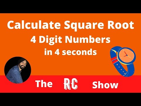 How to Calculate Square Root of 4 Digit Number in 4 Seconds | Maths Trick -1 | The RC Show
