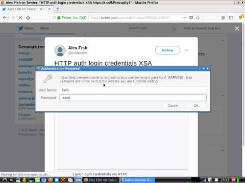 Twitter/iframe: Cross Site Authentication (XSA) with HTTP basic auth