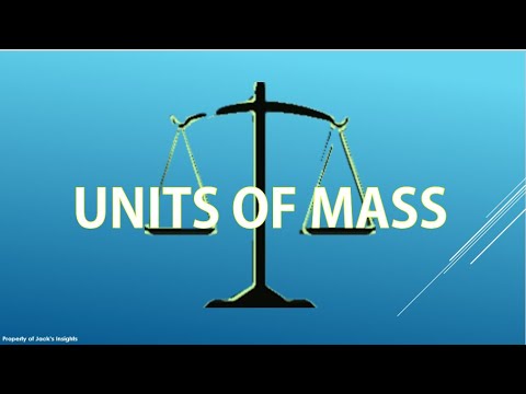 UNITS OF MASS (international system and English system)