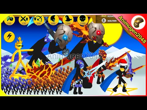 NEW UPDATE XIPHOS FUSION SWORD LAVA ICE vs DOUBLE MEGABOSS | Stick War Legacy Mod VIP | Animugen2048