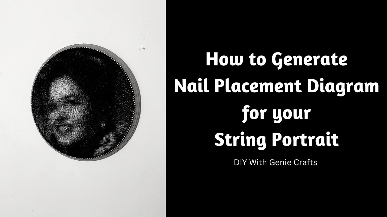 Nail Placement Generation for String Portrait | Prepping Board for String Portrait | String Portrait