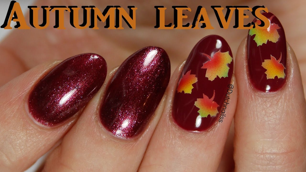 Autumn leaves with Airbrush | Gelpolish & Airnails | Dutchnailss