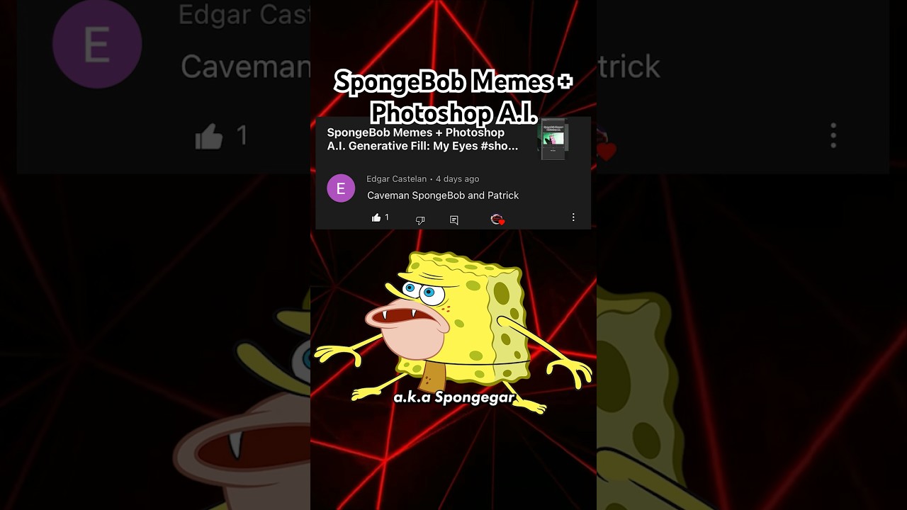 SpongeBob Memes + Photoshop A.I. Generative Fill: Caveman SpongeBob #shorts
