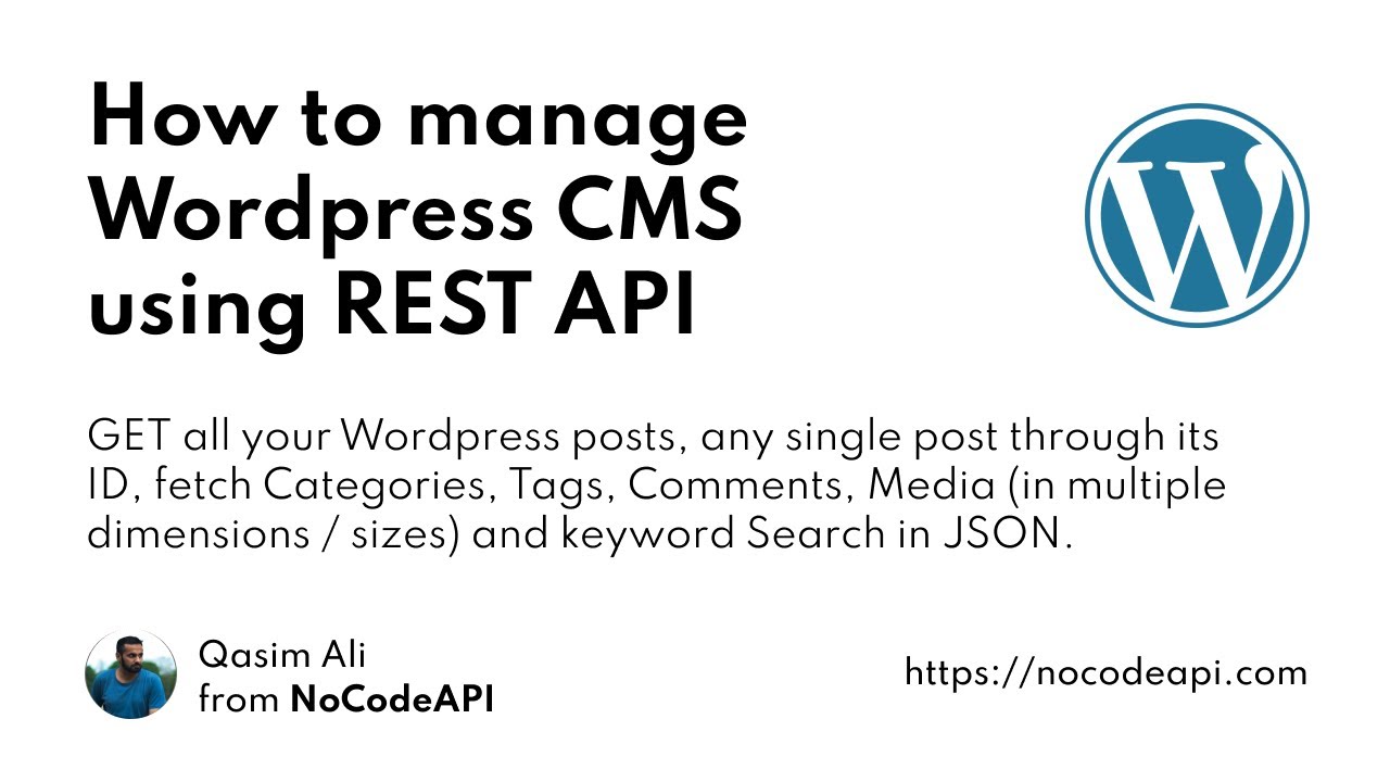 How to manage Wordpress CMS using REST API