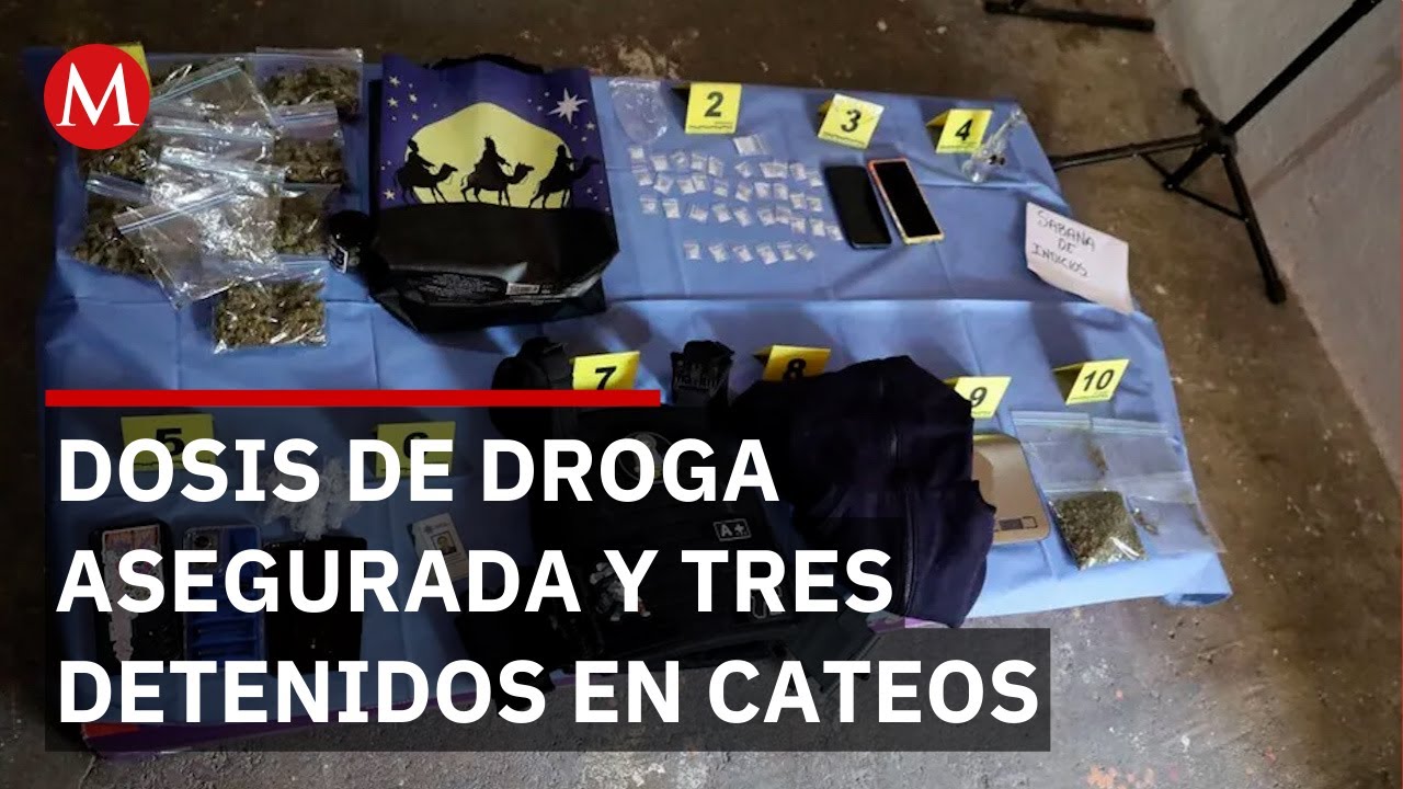 More than 800 doses of drugs seized and three arrested in raids in Morelia