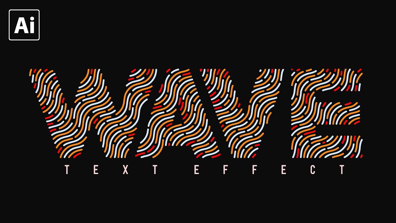 How To Create Wavy Line Text Effect In Illustrator || Wavy Text Effect || Illustrator Tutorial