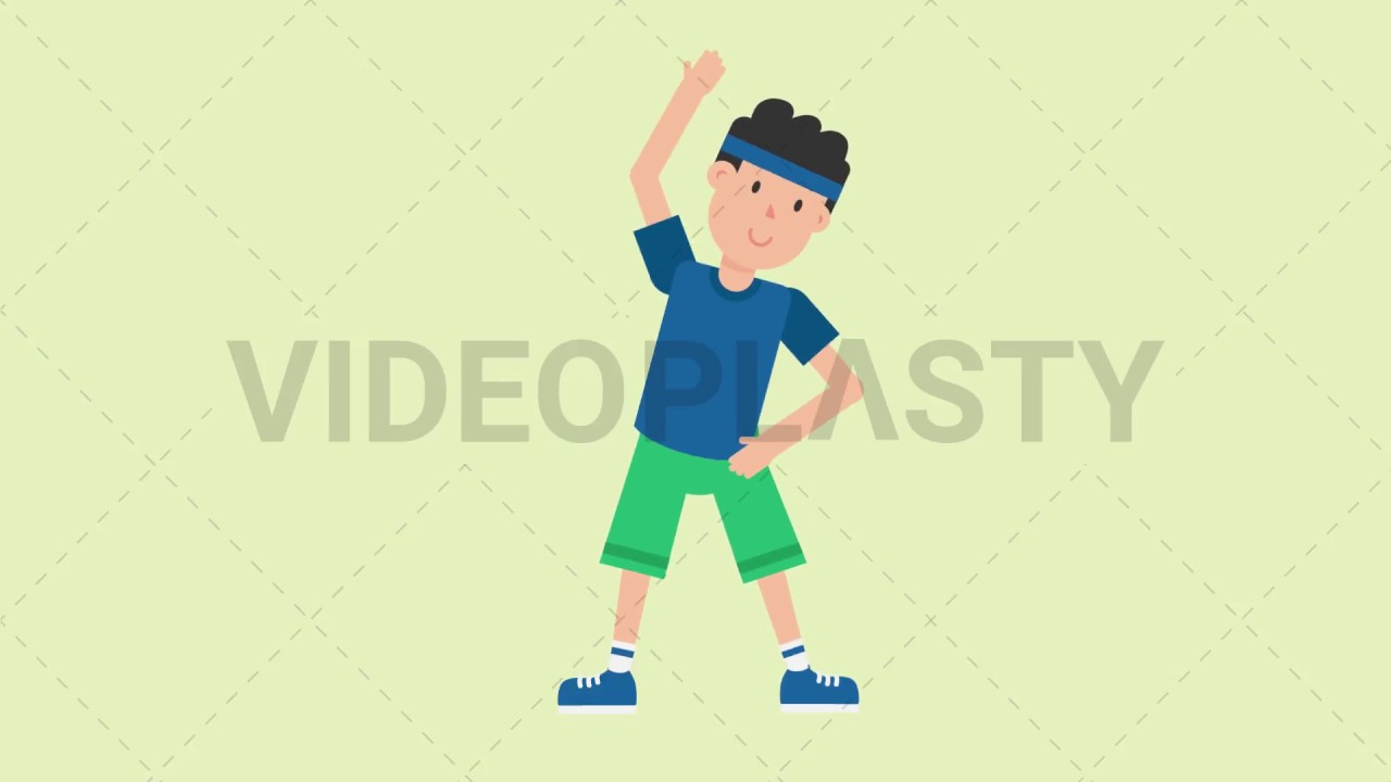 Man Doing Warm Up Exercise Animation [MOV & GIF]