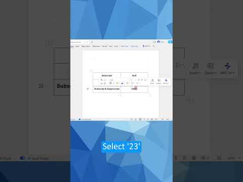 Add Subscripts & Superscripts with Ease! 🤩💥 #officetricks #officesoftware #wps #msoffice #worklife