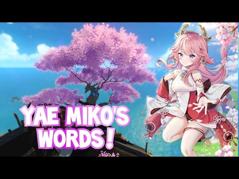 Yae Miko's Words For Aether, Genshin Impact Archon Quest.