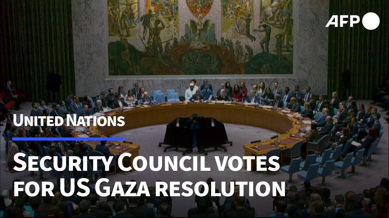 UN Security Council adopts US resolution on Gaza peace plan | AFP