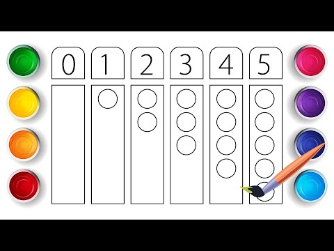 Number coloring pages Learn Colors Learn numbers for Kids | Draw and Color the Numbers