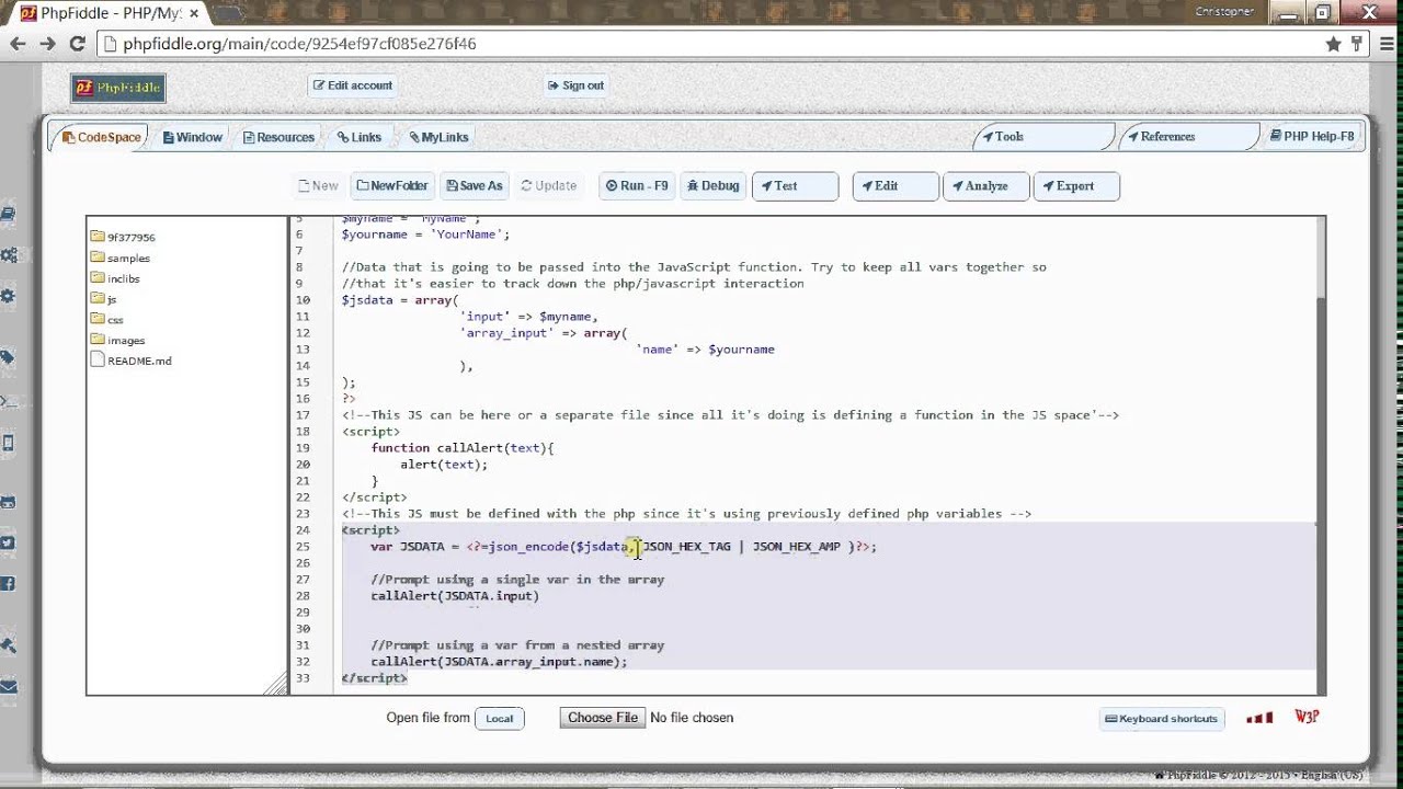 Calling a JavaScript function from PHP Ex 3