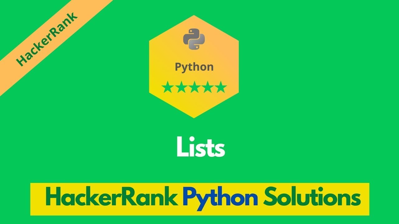 HackerRank Lists problem solution in Python | Python problems solutions | Programmingoneonone