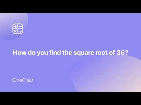 Square root of 36