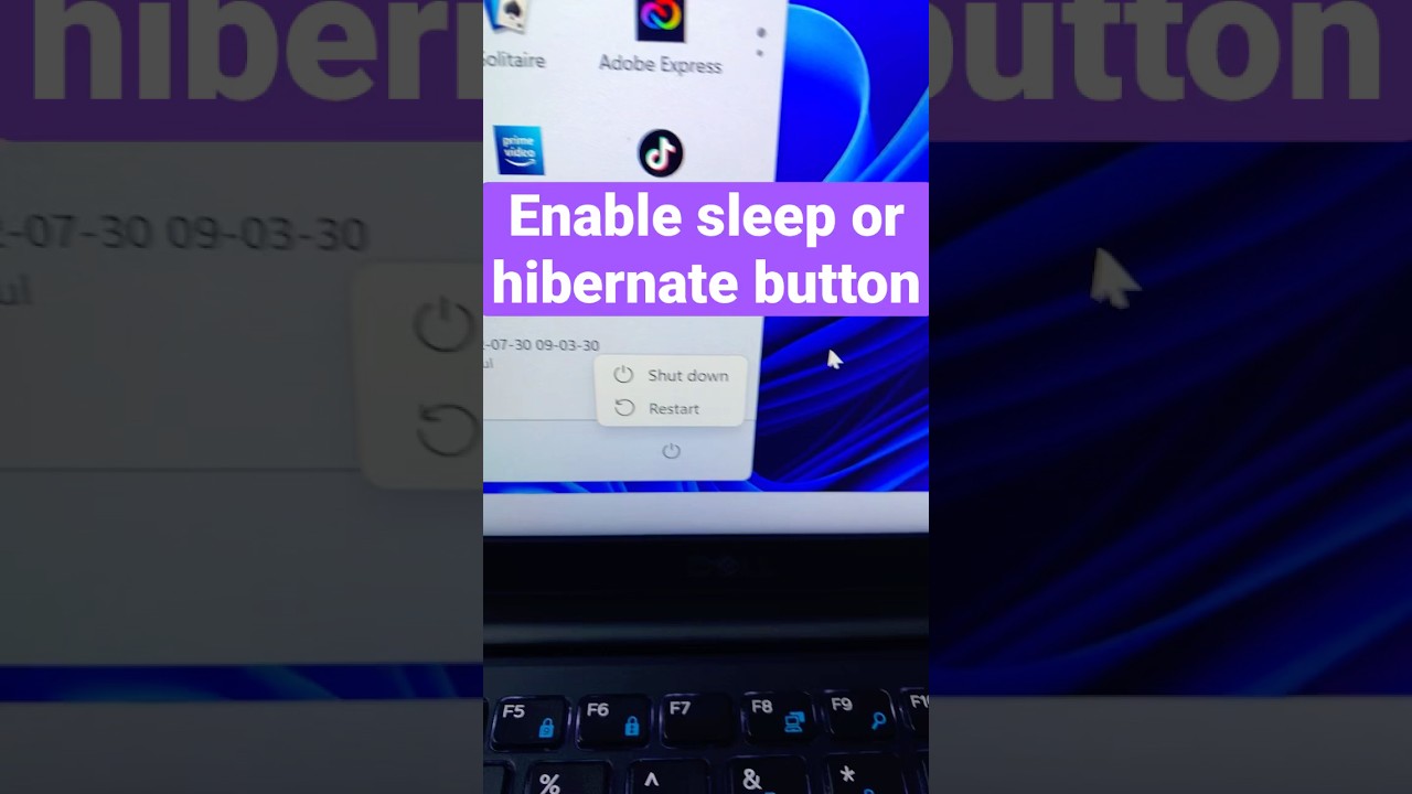 Fix missing Sleep Or Hibernate button Windows 11