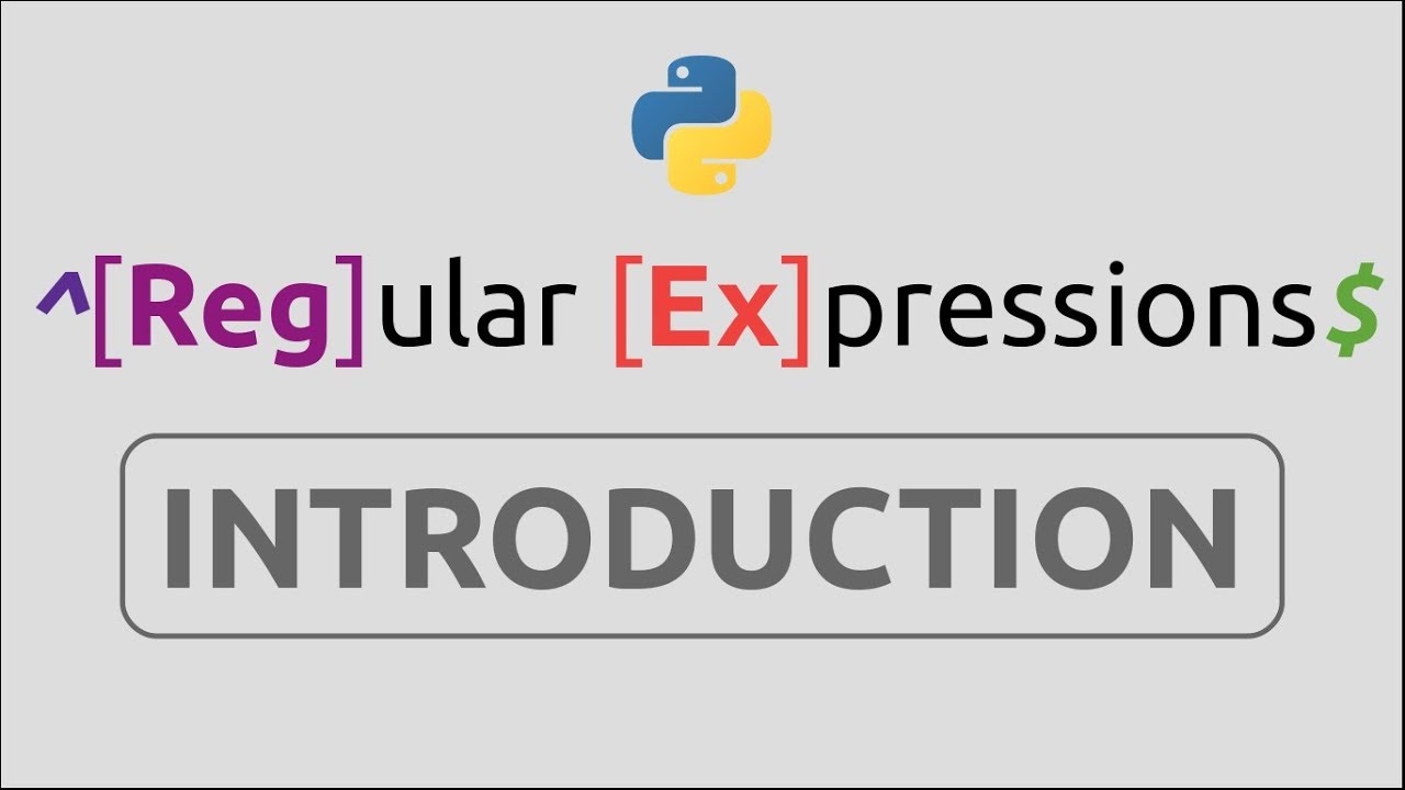 RegEx in  Python (Part-1) | Introduction