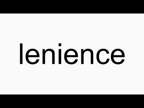 How to pronounce lenience