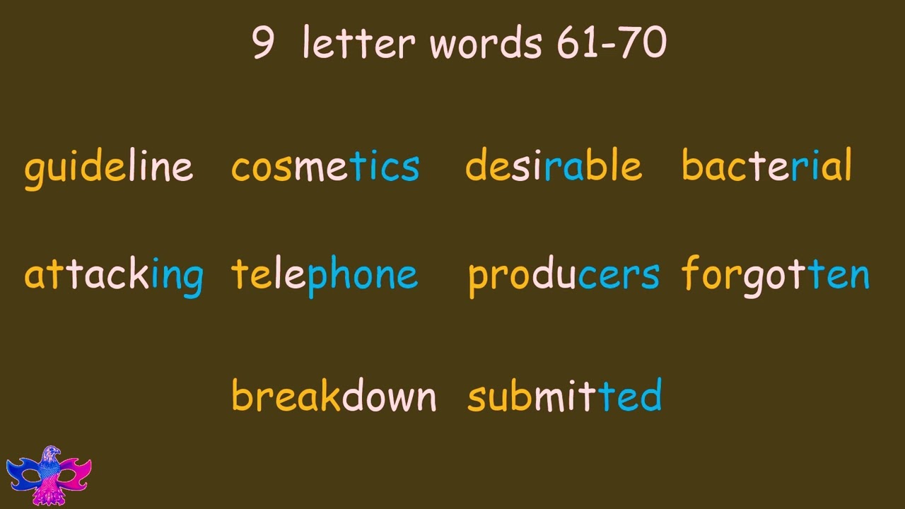 9 Letter Word Phonetics | A Colorful Sound Journey | Crack the Code 9 Letter Words Decoded