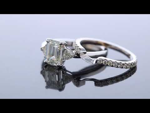 Notched Wedding Band - For Square Shaped Diamond Engagement Rings