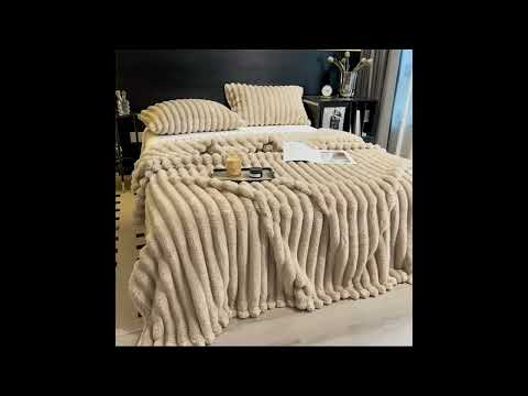 Soft Faux Rabbit Fur Luxurious Throw Blanket