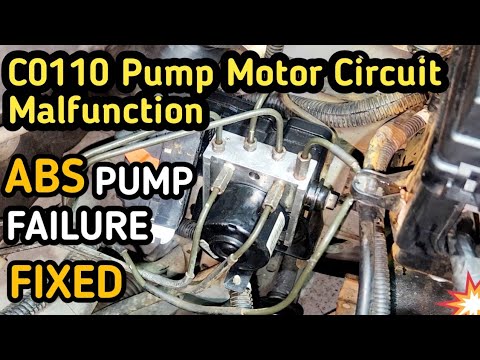 How To Fix C0110 Pump Motor Circuit Malfunction (ABS Pump Failure Symptoms) ABS Light On