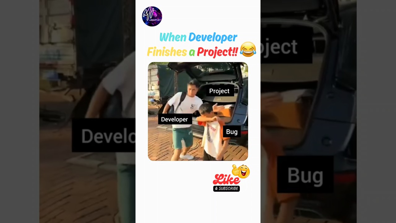 When a Developer Finishes a Project!! 😂🤣 #shorts #viral #memes #bug #funny #coding #relatable