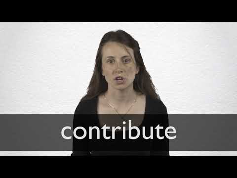 How to pronounce CONTRIBUTE in British English