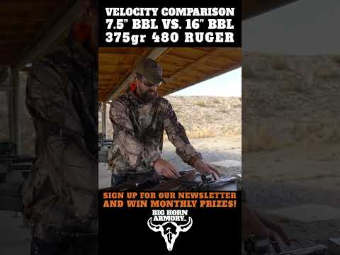 480 Ruger Velocity Comparison 16" Barrel VS 7.5" Barrel