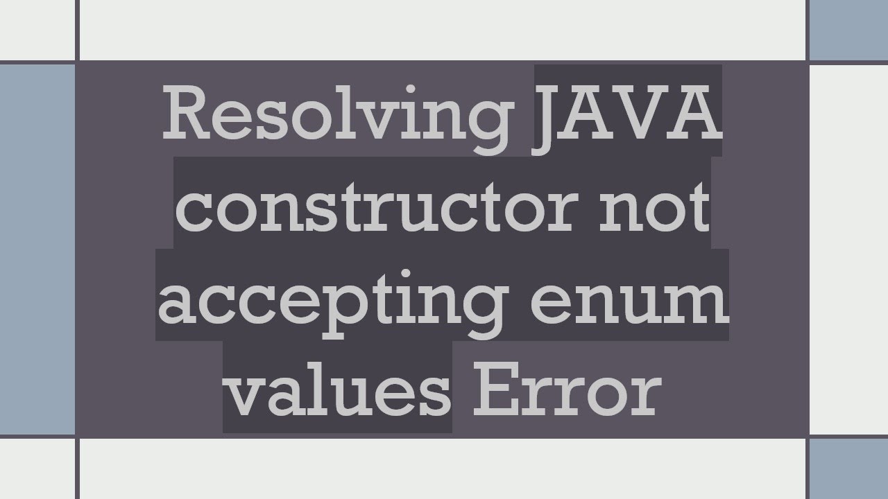 Resolving JAVA constructor not accepting enum values Error